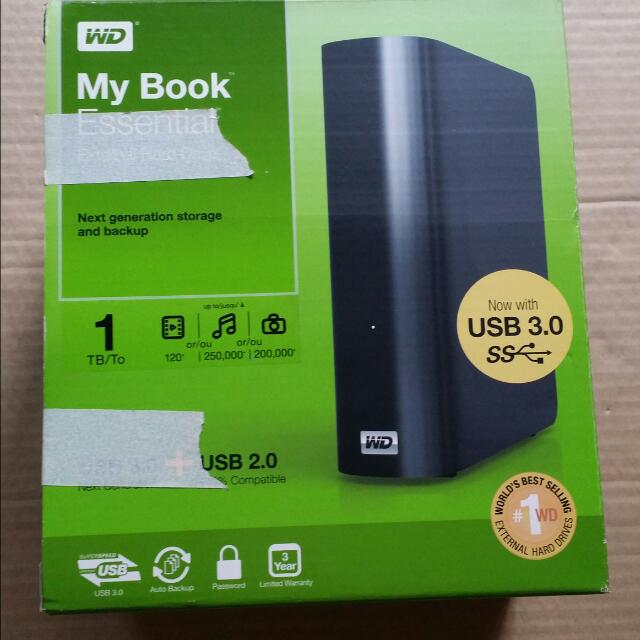 WD My Book Essential 1TB External Hark Disk Storage USB 3.0, Computers ...