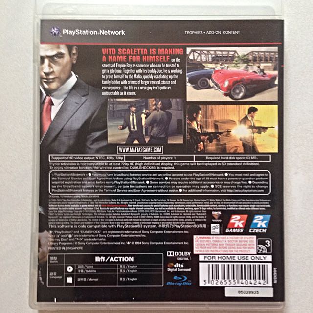 Mafia II, Hobbies & Toys, Toys & Games on Carousell