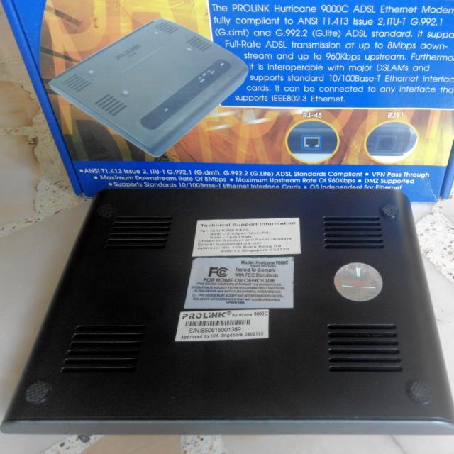 PROLINK Hurricane 9000C ADSL Modem, Everything Else on Carousell