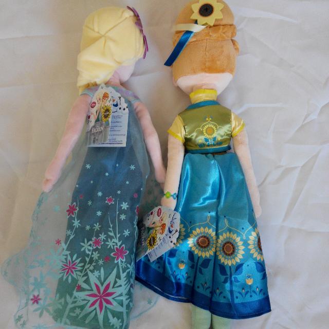 Brand New : Disney Frozen Fever Elsa And Anna Plush Dolls - 20 Inch ...