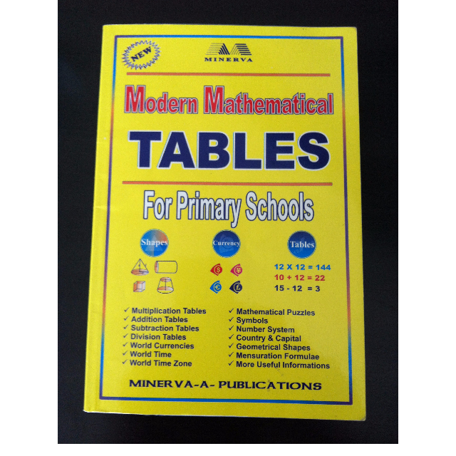 Modern Mathematical Table for Primary Schools, Hobbies & Toys, Books ...
