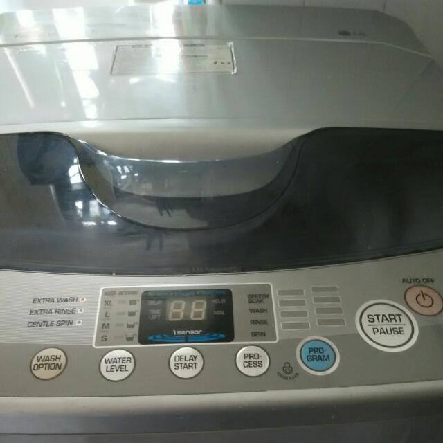 LG AUTOMATIC WASHING MACHINE TOP LOAD (USED), Furniture & Home Living ...