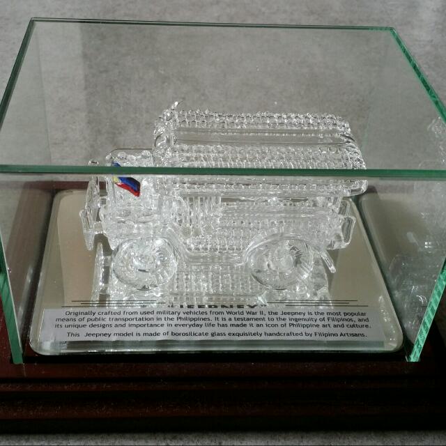 "JEEPNEY" made of borosilicate glass, Furniture & Home Living, Home ...