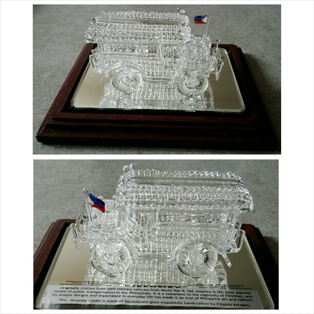 "JEEPNEY" made of borosilicate glass, Furniture & Home Living, Home ...