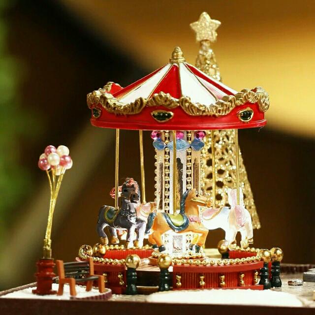 (In stock) DIY Miniature House - Carousel Happy Garden Carnival ...
