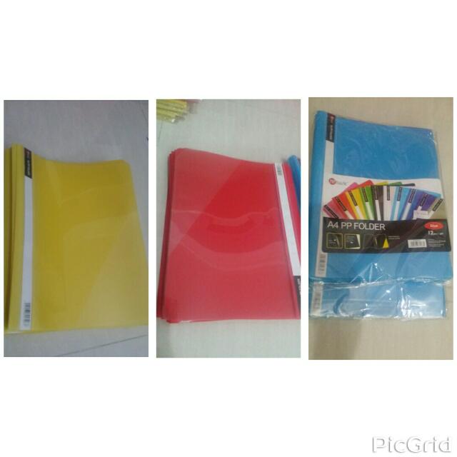Pop Bazic A4 Folder Clear-12pcs Popular Paper File Series F4 -10pcs ...