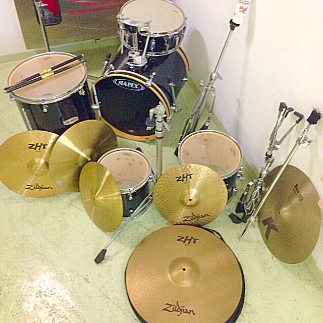 Full Drum Set, Hobbies & Toys, Music & Media, Music Accessories on ...
