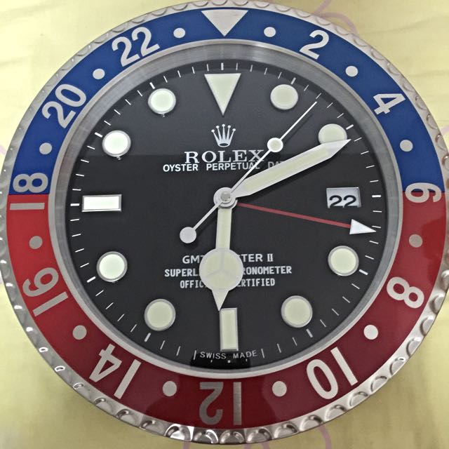 Replica Rolex Wall Clock!, Furniture & Home Living, Home Decor, Clocks ...