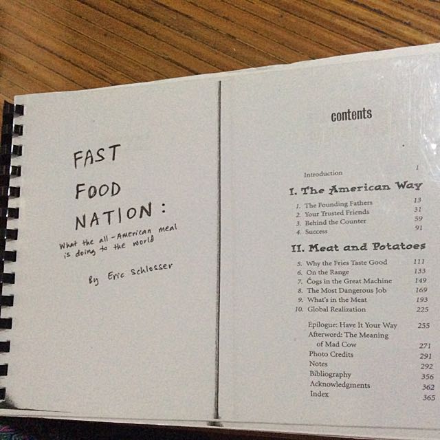 'Fast Food Nation' By Eric Schlosser [Photocopied Version], Hobbies ...