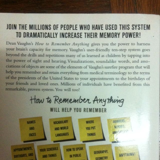 How To Remember Anything, Hobbies & Toys, Books & Magazines, Storybooks ...