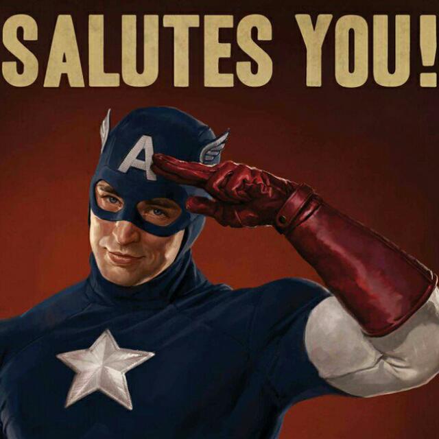 Captain America Salutes You Poster, Hobbies & Toys, Memorabilia ...