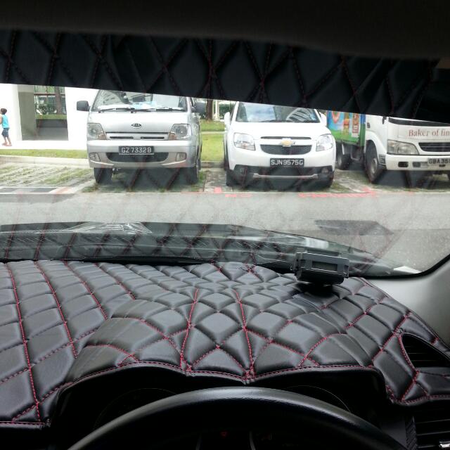 Lancer Ex/ Evo X Dashboard Leather Mat With Red Stitch., Cars on Carousell