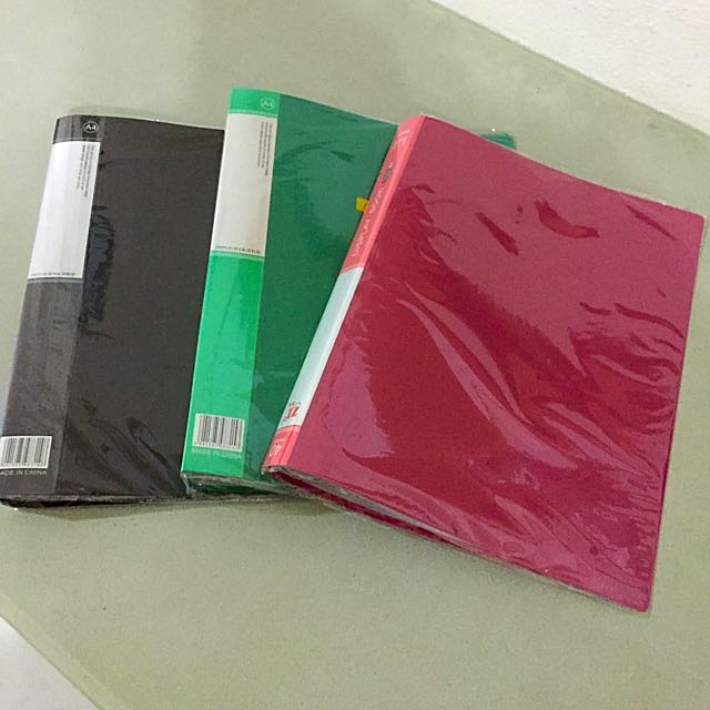 Pocket File Display Book Folder (A4 Clear 40 Pockets), Hobbies & Toys ...