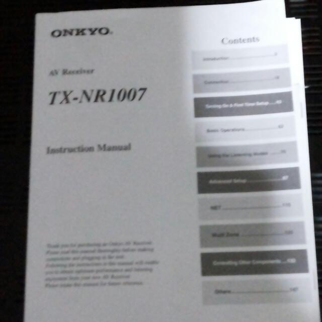 Top Of The Range Onkyo Tx-Nr1007 THX 9.2 Surround Receiver, Audio ...