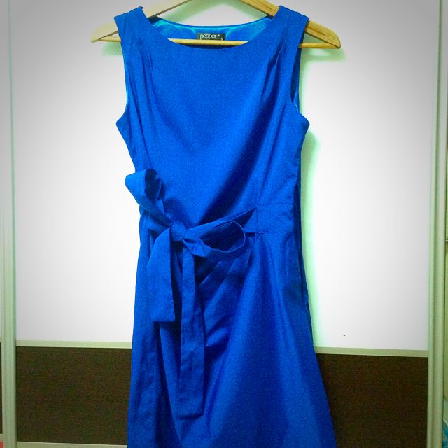 Bright Blue Dinner Dress, Women's Fashion, Dresses & Sets, Evening ...