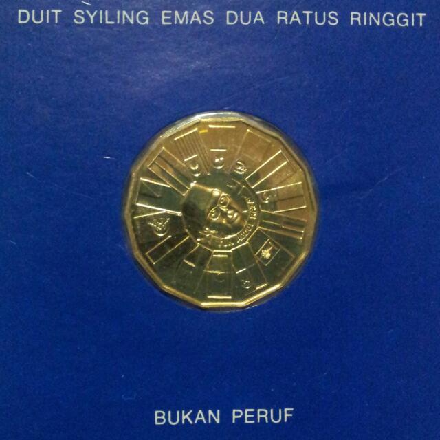 Malaysia 1976-1980 gold coin 200 RINGGIT., Hobbies & Toys, Memorabilia ...