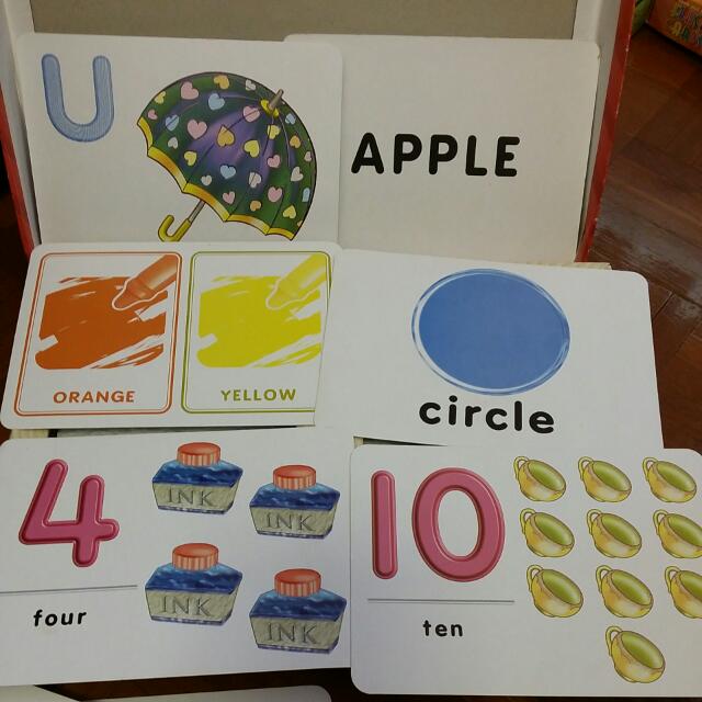 Educational Flashcards (Alphabets & Colours) and (Numbers & Shapes ...