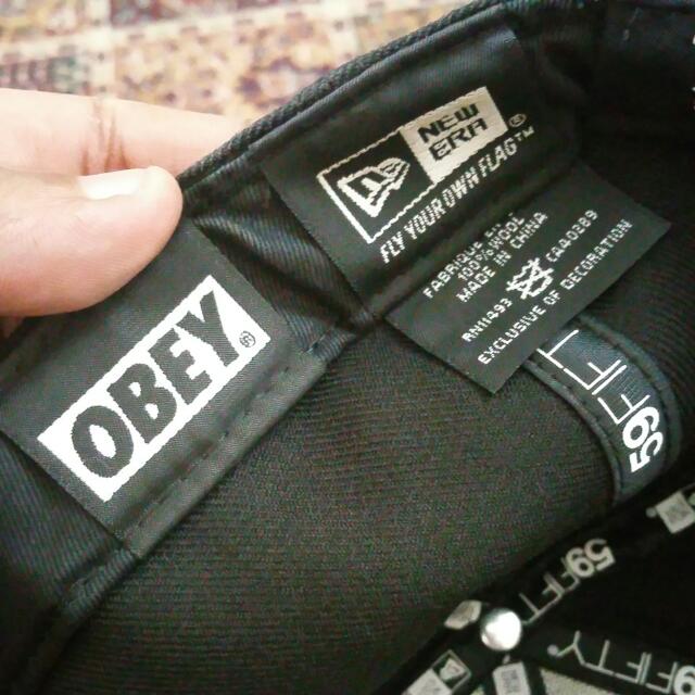 Obey x New Era Fitted Cap, Men's Fashion, Watches & Accessories, Caps ...