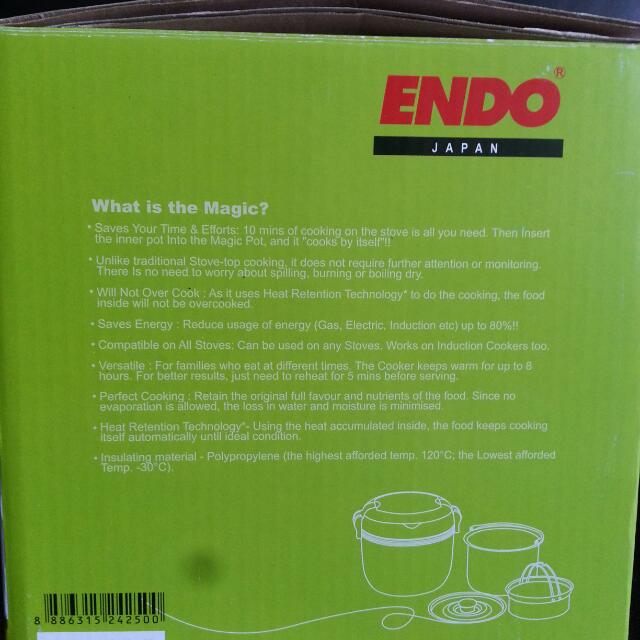 (SOLD) Endo Magic Thermal Pot 1.5L - Brand New In Box, TV & Home ...