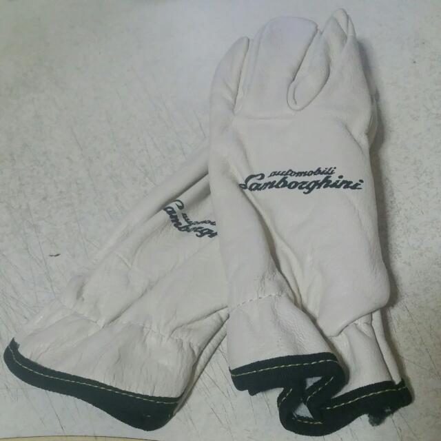 Authentic Automobili Lamborghini Leather Gloves, Sports Equipment ...