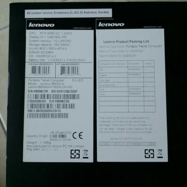 Levono Tablet Yoga 10 With Keypad N Cover To Go Along., Computers ...