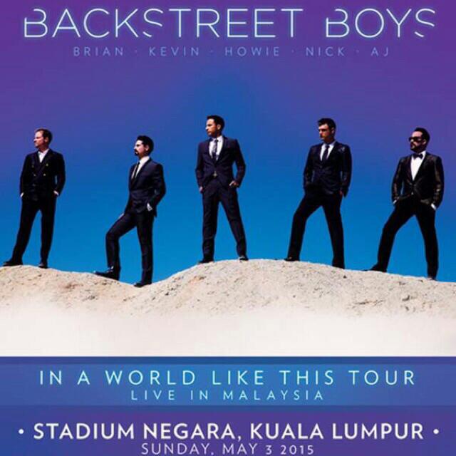 (wts) KL Backstreet Boys (BSB) Concert Tix, Negara Stadium Concert ...