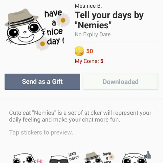 Nemies LINE sticker, Everything Else on Carousell