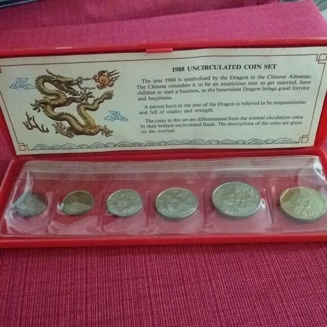1988 Uncirculated Coin Set Singapore, Hobbies & Toys, Memorabilia ...
