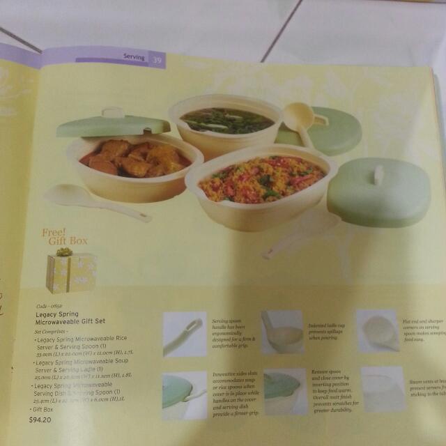 Tupperware Brand New Legacy Spring Mirowaveable Gift Set, TV & Home ...