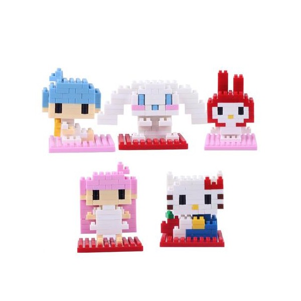 Hello Kitty / My Melody / Little Twin Star / Cinnamoroll Lego Set (5 ...