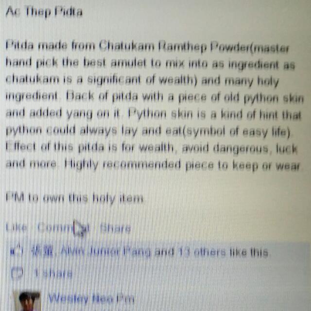 Phra Pidta Made By Aj Thep. Master Choose Wat Mahata Pidta To Create ...