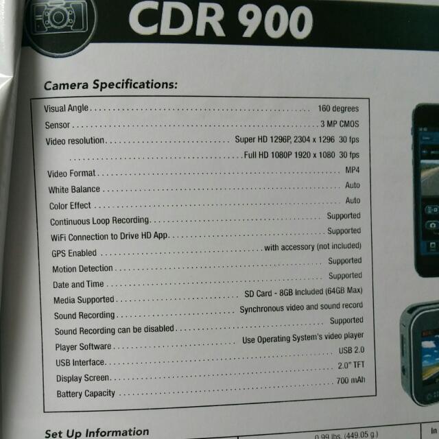 Cobra CDR 900 Dash Cam, Luxury, Accessories on Carousell