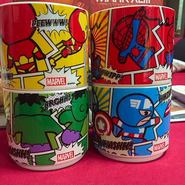 Darlie Limited Edition Marvel Avengers Cups ( Captain America , Iron ...