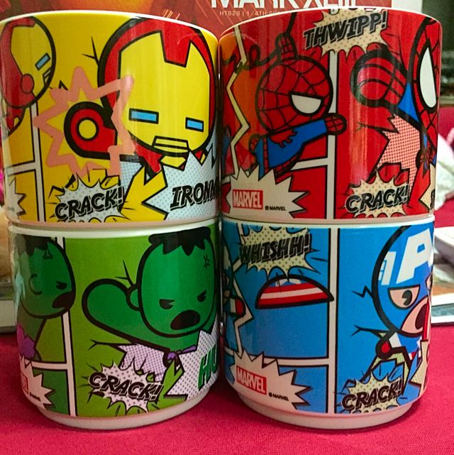 Darlie Limited Edition Marvel Avengers Cups ( Captain America , Iron ...