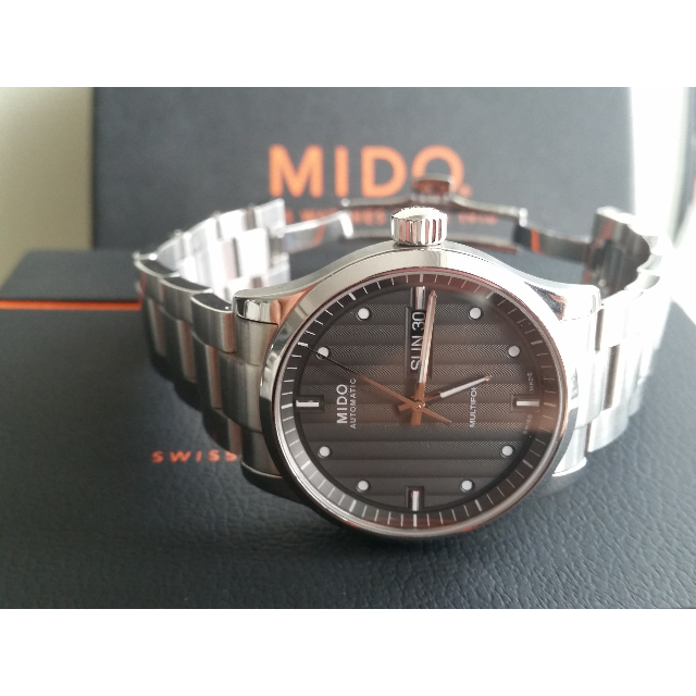 Mido Multifort Day-Date Grey Dial, Luxury, Watches on Carousell