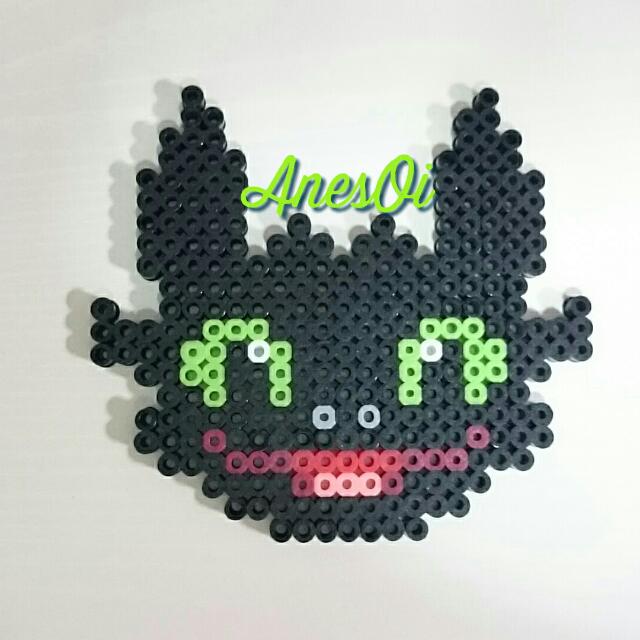 Perler/Pyssla/hama - Toothless, Hobbies & Toys, Stationery & Craft ...