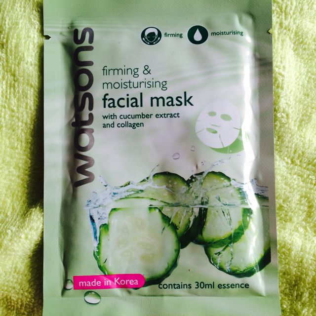 Watsons Cucumber + Collagen Facial Mask, Beauty & Personal Care, Face ...