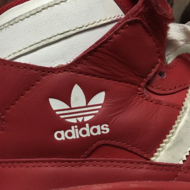 Adidas Originals Forum Mid Red White US8 Vintage, Men's Fashion ...