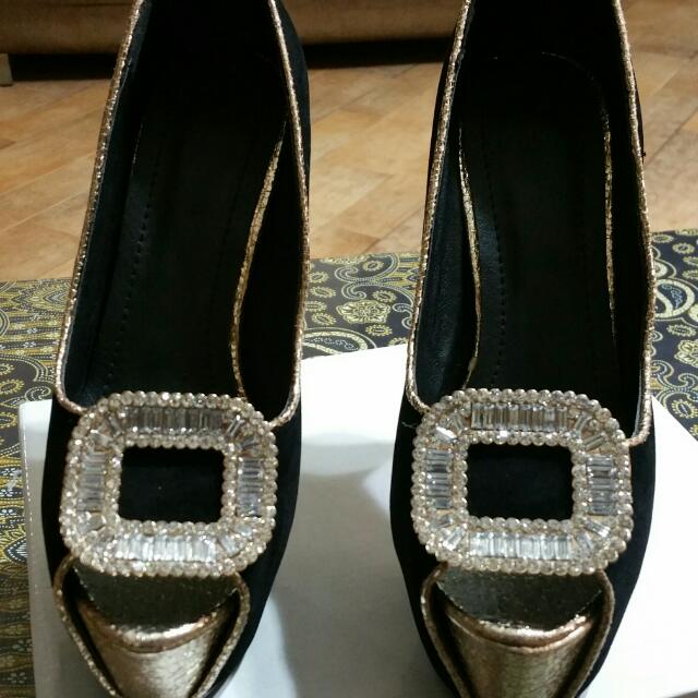 Black High Heels(Used Once For Photoshoot), Women's Fashion, Footwear ...