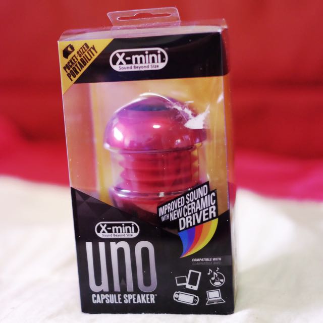 Red X-mini Uno Capsule Speaker With New Ceramic Driver (Brand New), TV ...