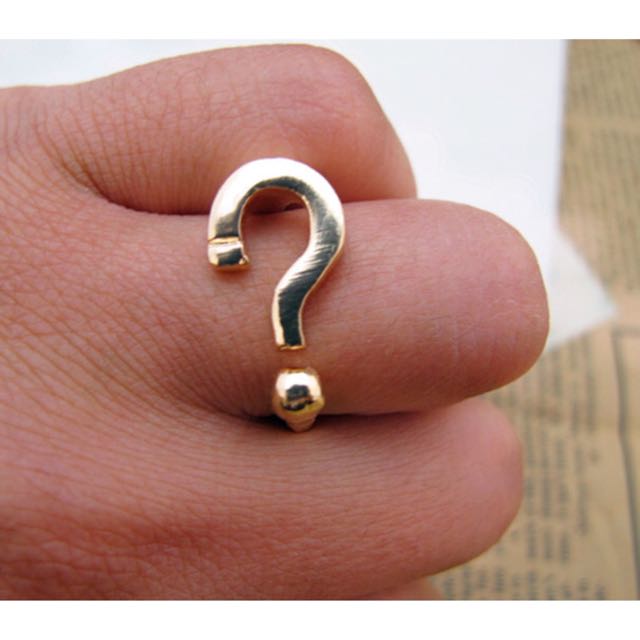 Question Mark ? Ring, Women's Fashion, Jewelry & Organisers, Body ...