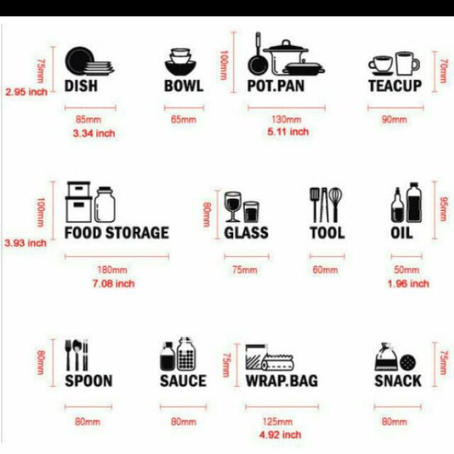 Virly Sticker For Kitchen Labels , Hobbies & Toys, Stationery & Craft ...