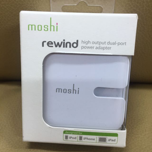 Moshi Rewind Dual-Port Power Adaptor, Computers & Tech, Parts ...