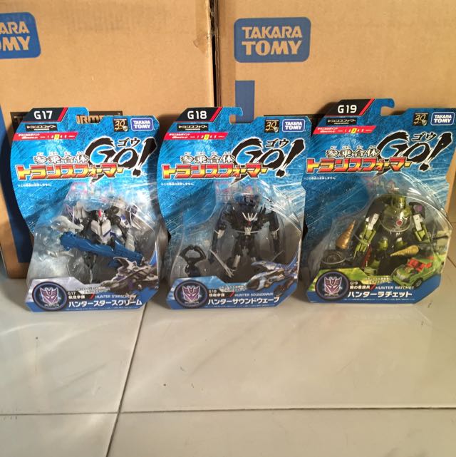 Transformers Go ! Deception Hunters Starscream Soundwave Ratchet ...