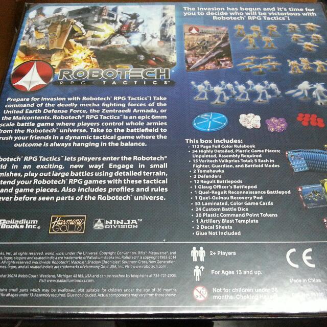 Macross / Robotech RPG Tactics Boardgame with Kickstarter Limited ...