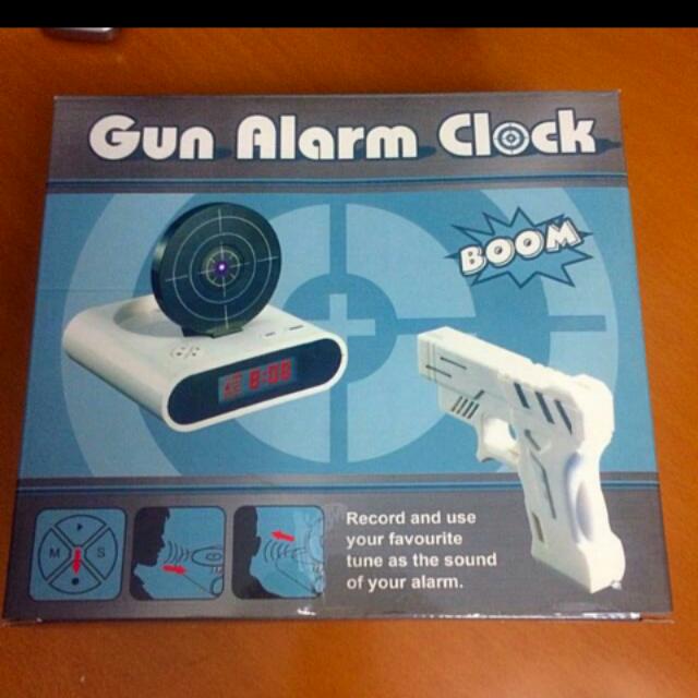 Gun Alarm Shooting Clock, Furniture & Home Living, Home Decor, Clocks ...