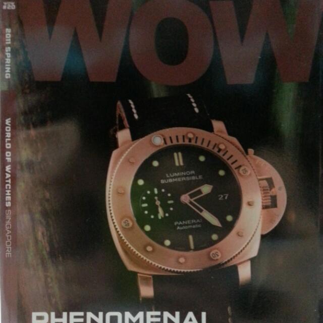 WOW World Of Watches Magazine Singapore Edition Issue 19 to 23. Each $7 ...