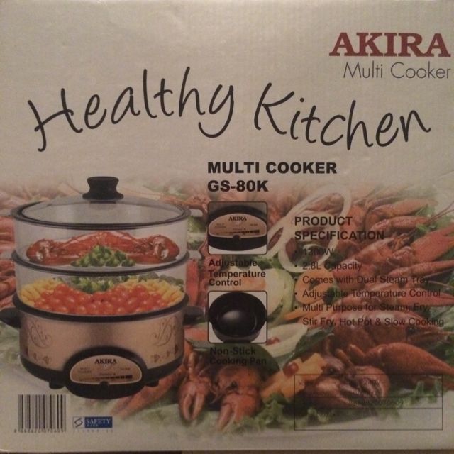 AKIRA Multi Cooker GS-80K, TV & Home Appliances, Kitchen Appliances ...