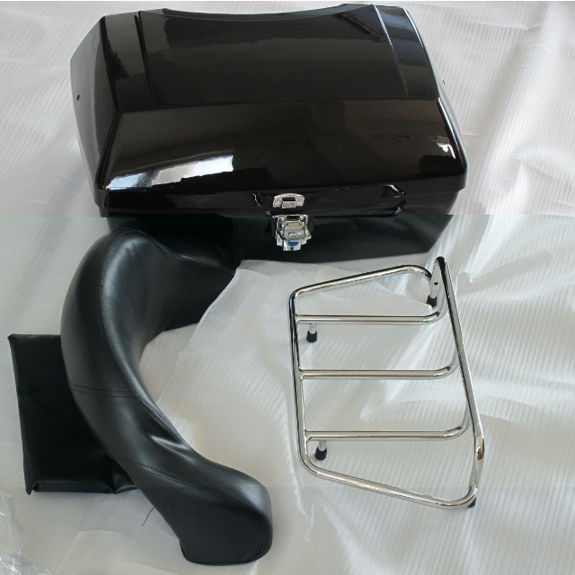 Harley Trunk Tail Box Luggage With Top Rack / rear box motorcycle ...