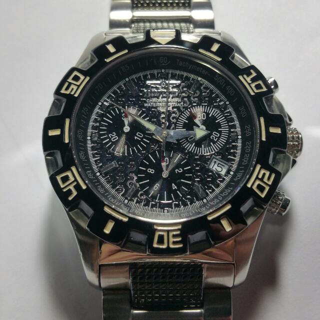 Invicta 3913 Swiss Quartz Chronograph Watch, Luxury, Watches on Carousell